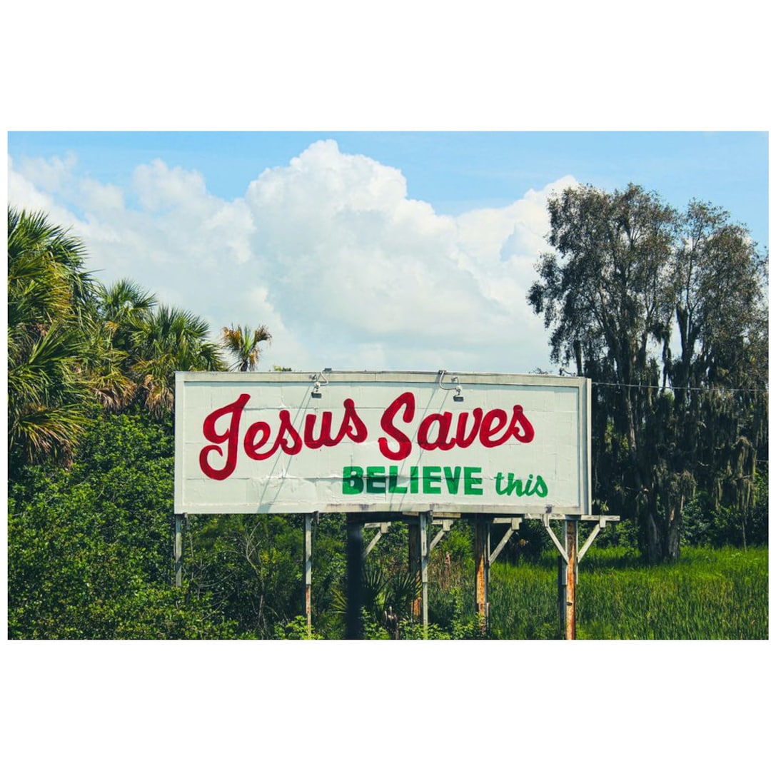 Jesus Saves Billboard Photography Print - Etsy