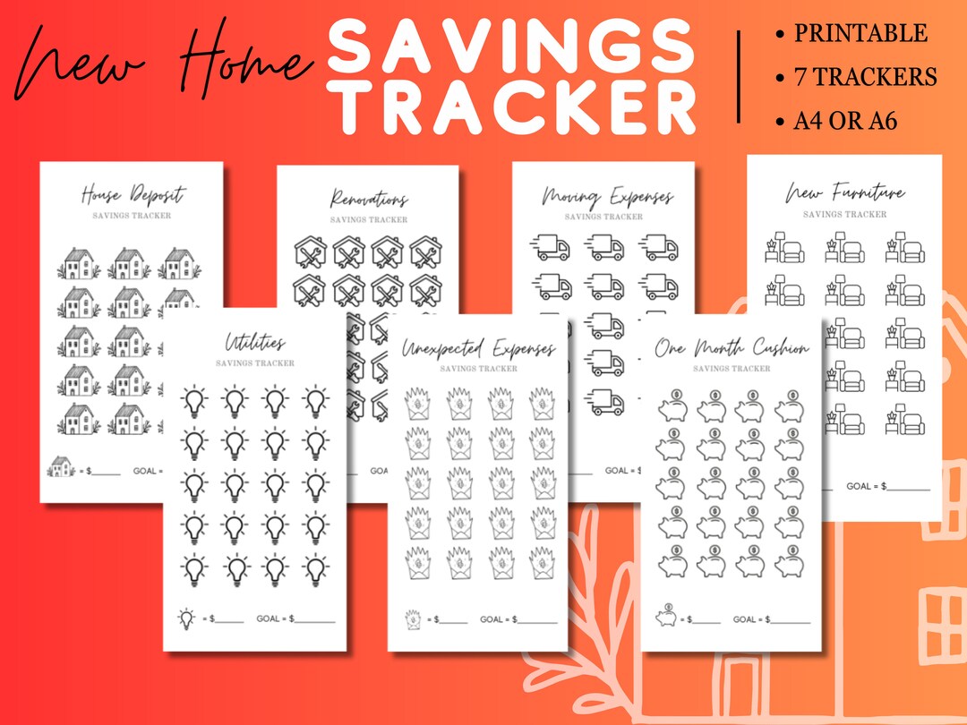 New Home Savings Tracker Savings Tracker Budget Tracker Savings ...