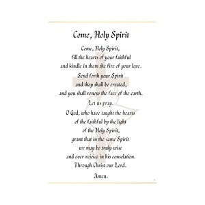 Come, Holy Spirit Prayer Window Mirror Static Cling Catholic - Etsy