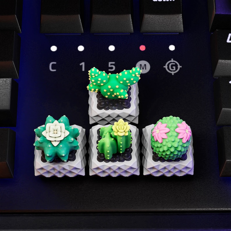 Cactus Keycaps, Cutom Artisan Keycaps, Plants Keycaps, Nature Keycaps ...