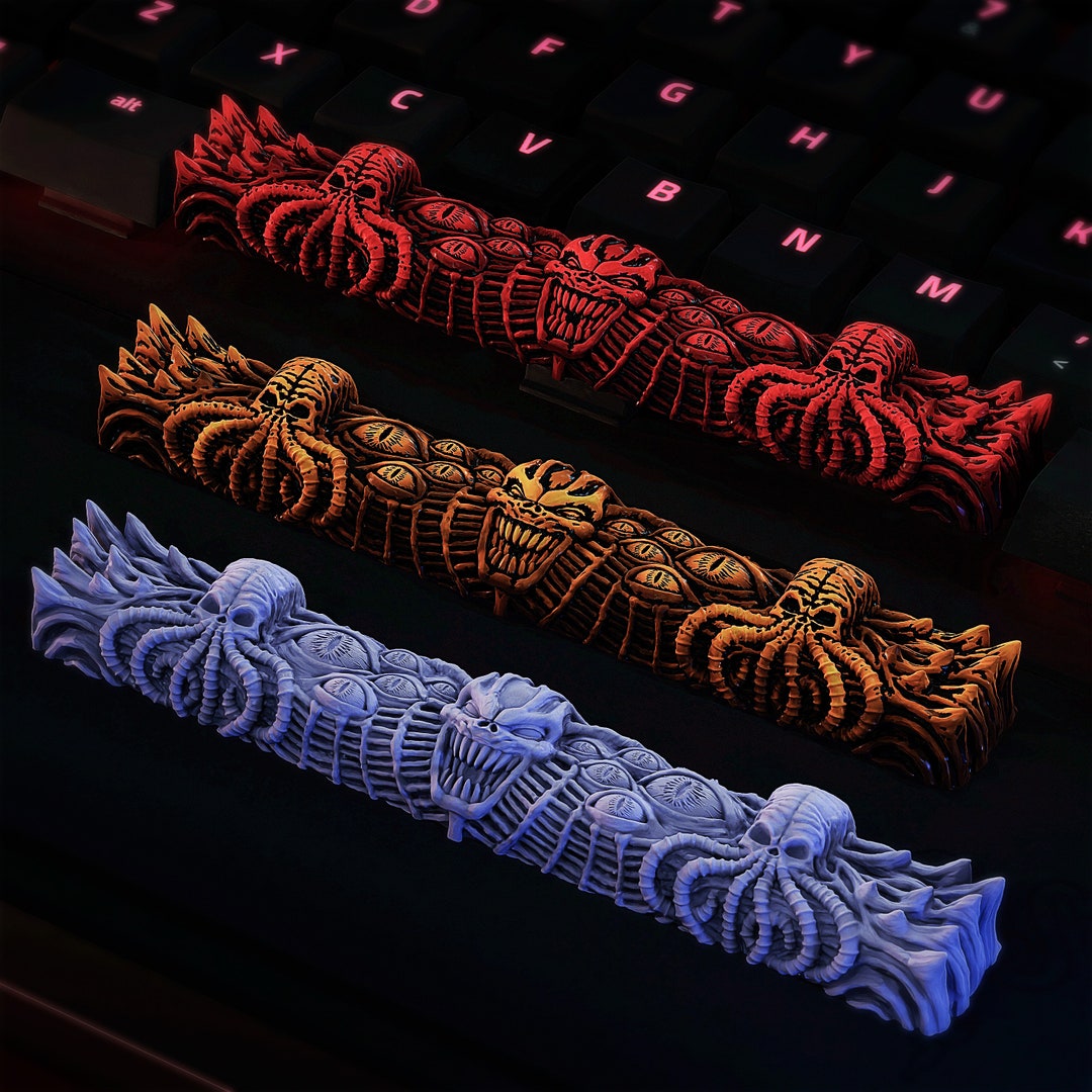 Demon Keycaps, Custom Handmade Artisan Keycaps, Scary Keycaps for ...