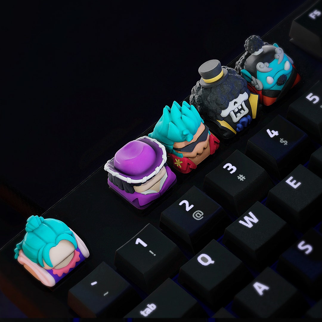 One Piece Keycaps, Custom Anime Handmade Keycaps,vivi,robin, Franky ...