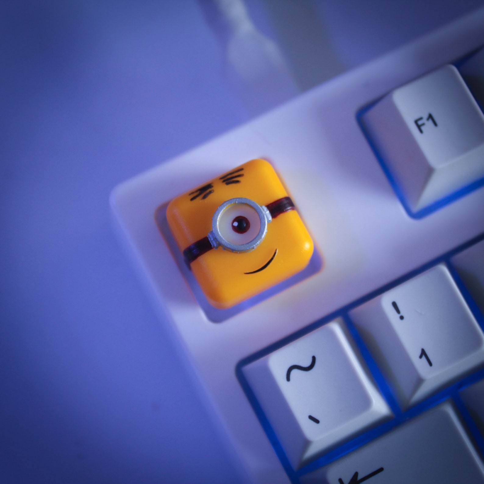 Minion Keycaps, Custom Handmade Artisan Keycaps, Cute Keycaps for ...