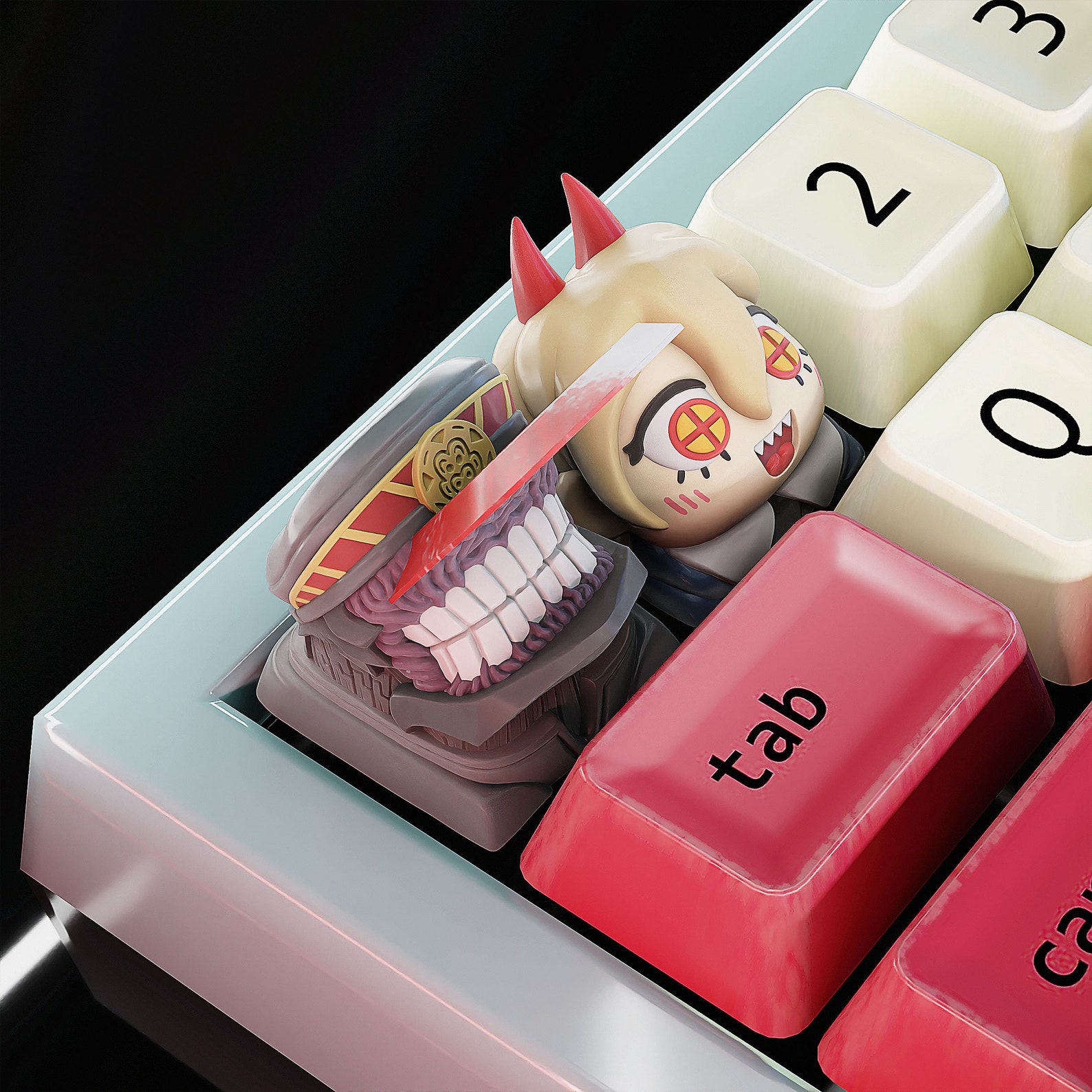 Chainsawman Keycaps Anime Dog Keycap Cute Saw Dog Keycap - Etsy