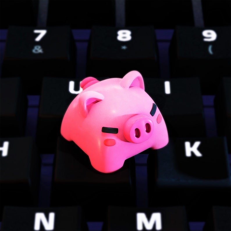 Cute Animals Keycaps, Custom Handmade Artisan Keycaps, Cute Keycaps for ...