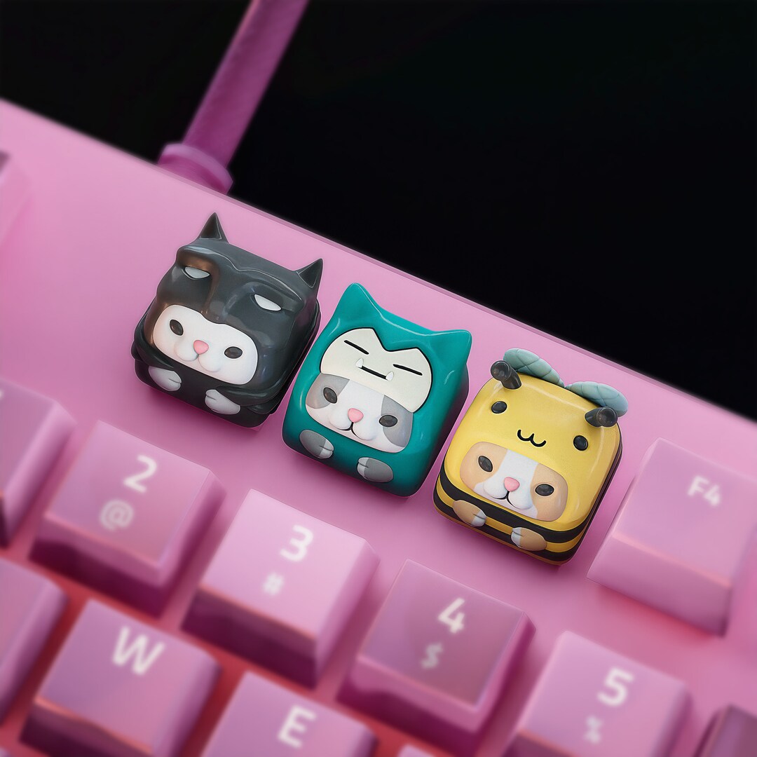Kitty Keycaps, Custom Handmade Artisan Keycaps, Cute Keycaps for ...