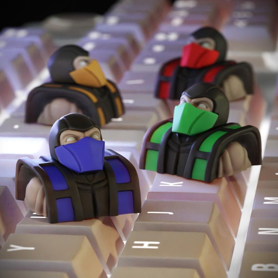 Ninja Video Game Fighter Custom Artisan Keycap, Cherry MX, Samurai Mask ...