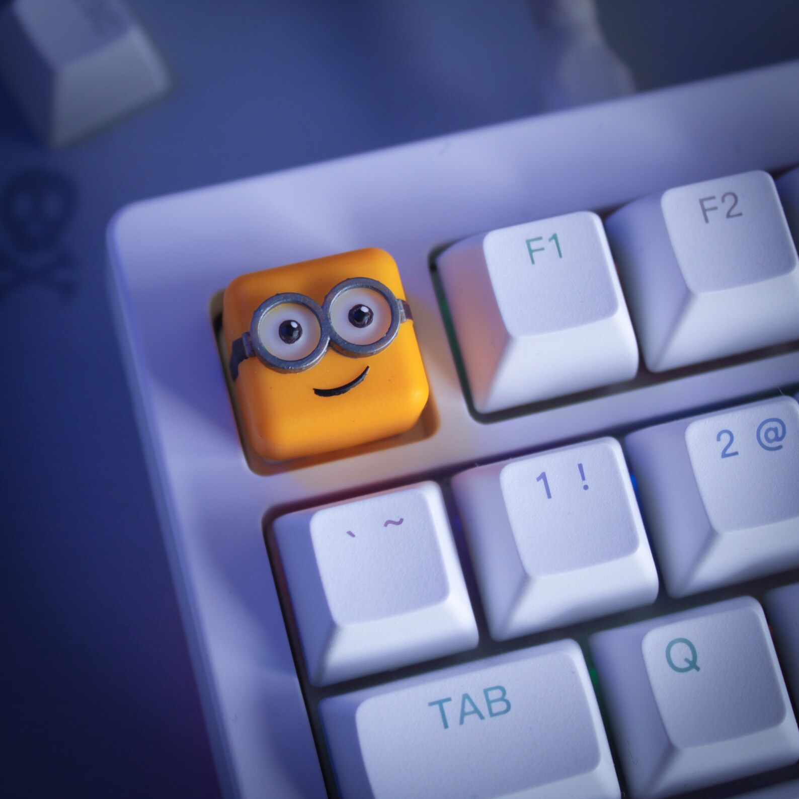 Minion Keycaps, Custom Handmade Artisan Keycaps, Cute Keycaps for ...