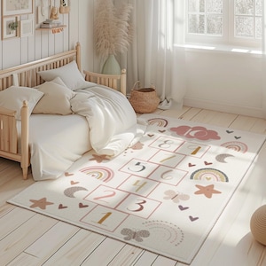 Boho-inspired Hopscotch Children's Rug: A Stylish Way to Play ...