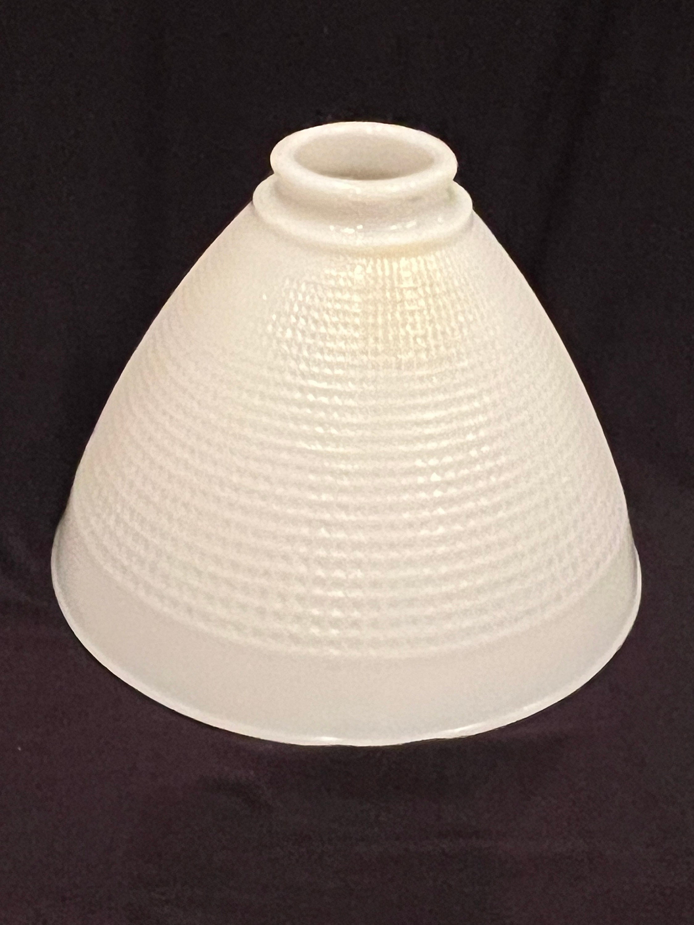 Vintage Corning - White Milk Glass Lampshade - Waffle Pattern ...