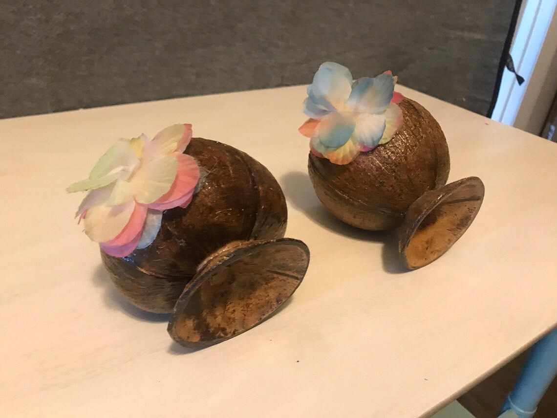 Coconut Tiki Cups - Etsy