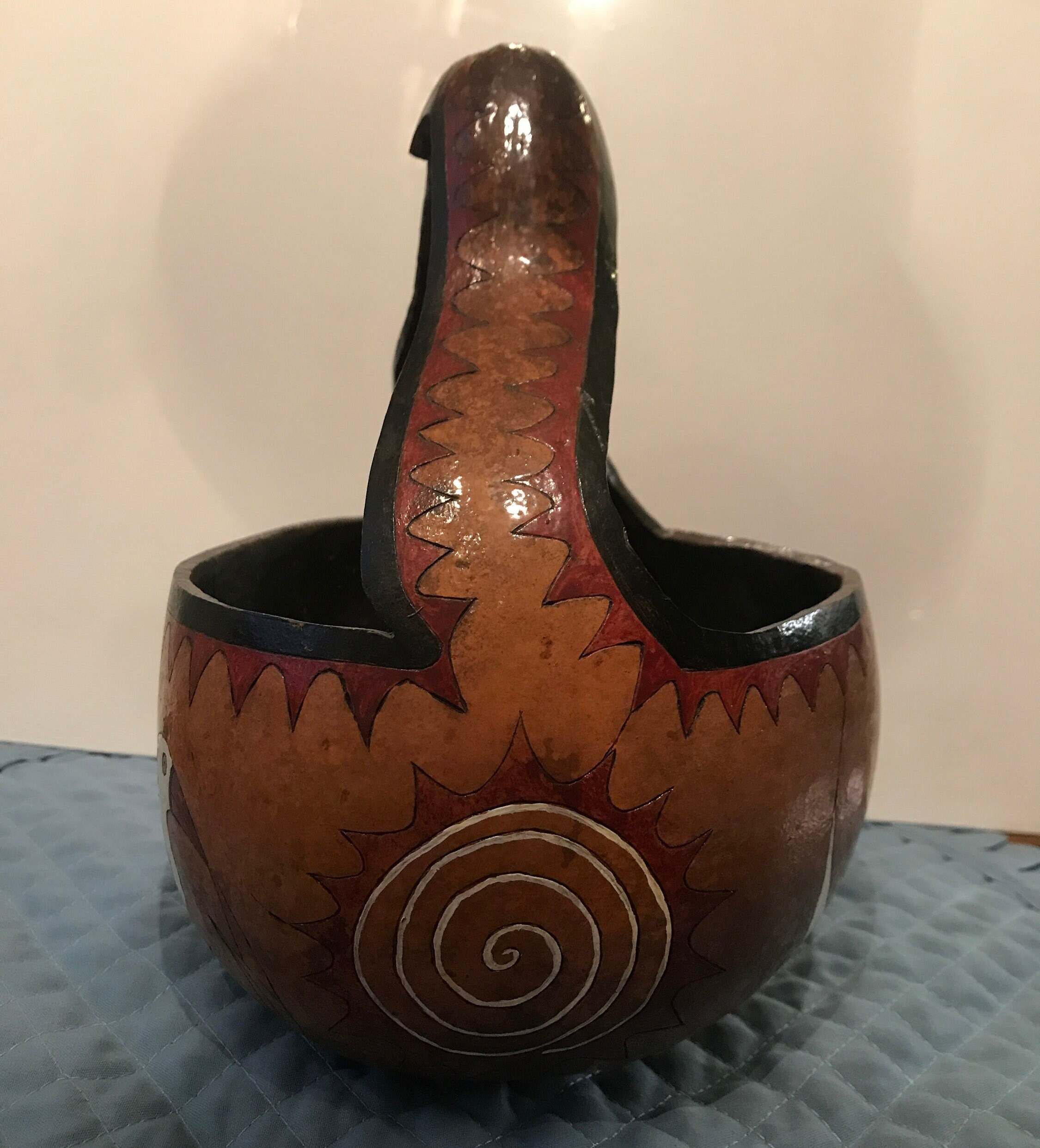 Hand Painted Gourd Basket - Etsy