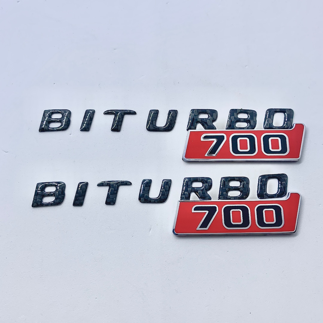 Emblem Biturbo 700 Badge Brabus Style Carbon Logo Made for Mercedes - Etsy