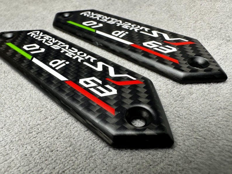Lamborghini Aventador SVJ 63 Roadster Carbon Emblem - Etsy