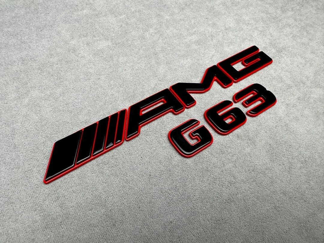 AMG G63 Black Tail Emblem With Red Edging for Mercedes Benz G Class - Etsy