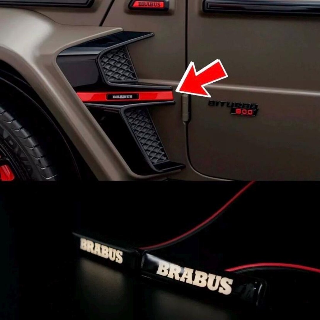 Mercedes B Style Illuminated Fender Badges Emblems Lights G Wagon W463A ...