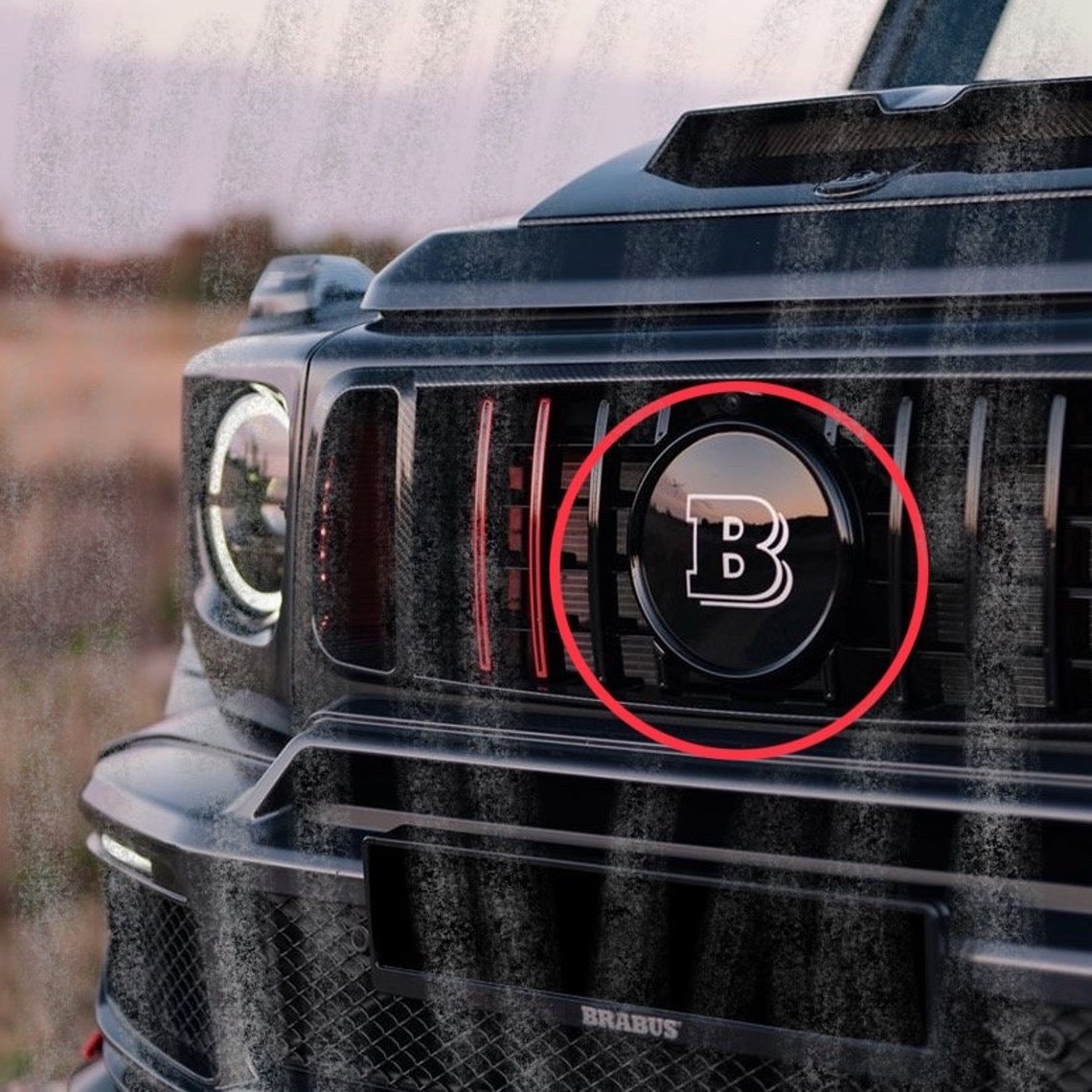 Plastic Brabus Front Grille Badge for Mercedes-benz G-wagon C-class ...