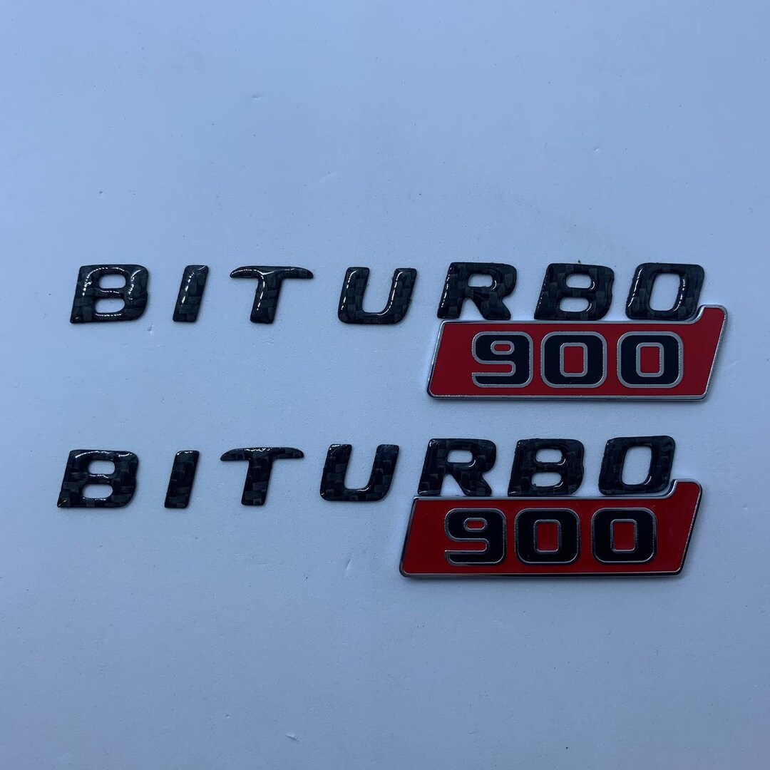 Emblem Biturbo 900 Badge Brabus Style Carbon Logo Made for Mercedes - Etsy