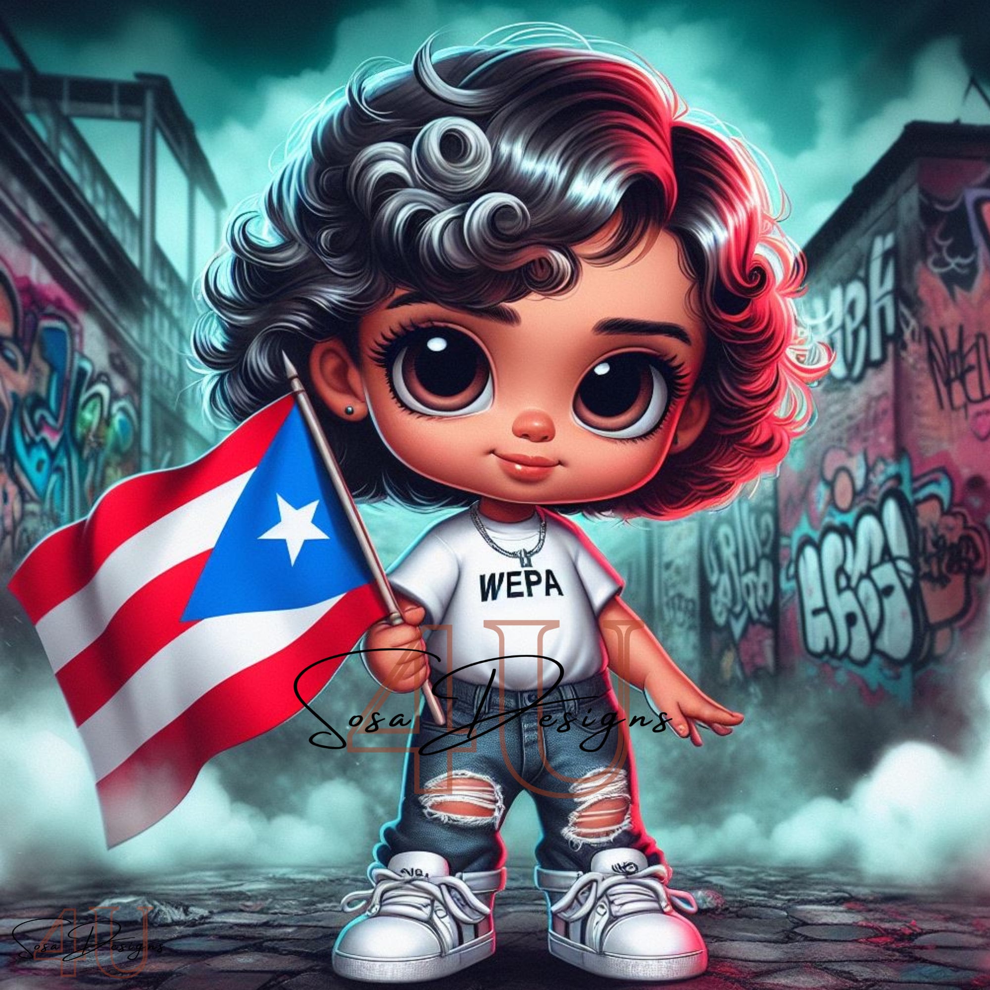 DIGITAL FILE- Puerto Rico, Chola, Cholo, Baby, Graffiti - Etsy
