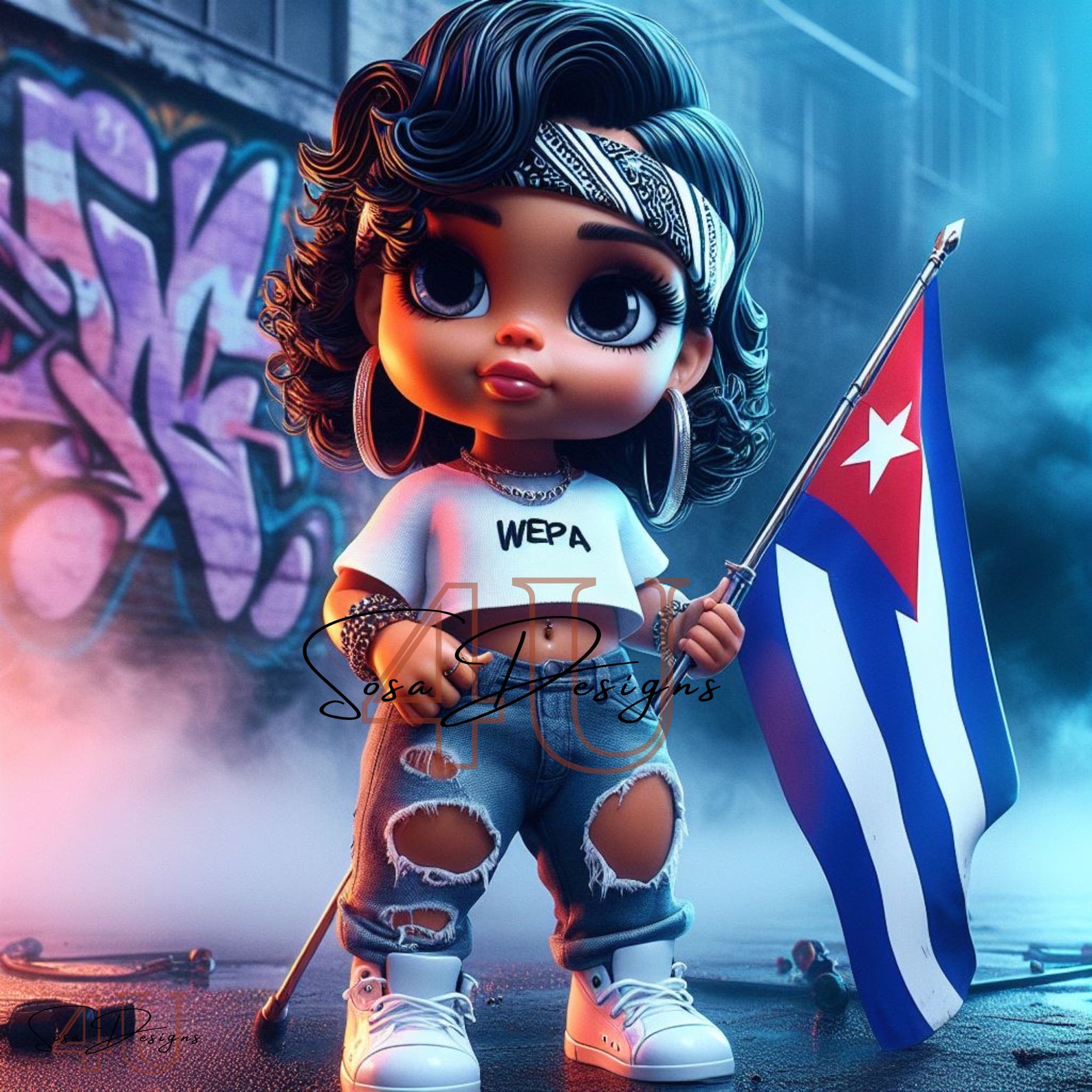 DIGITAL FILE -cute Cuban, Latina Chola Valentine - Etsy