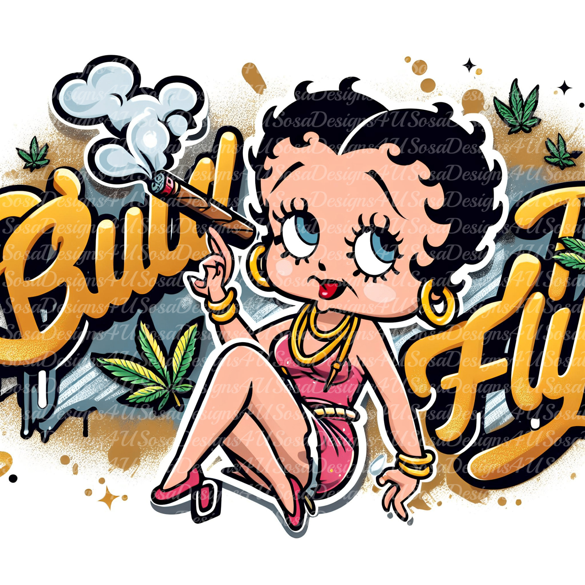 DIGITAL FILE Smoking Betty Girl - Etsy
