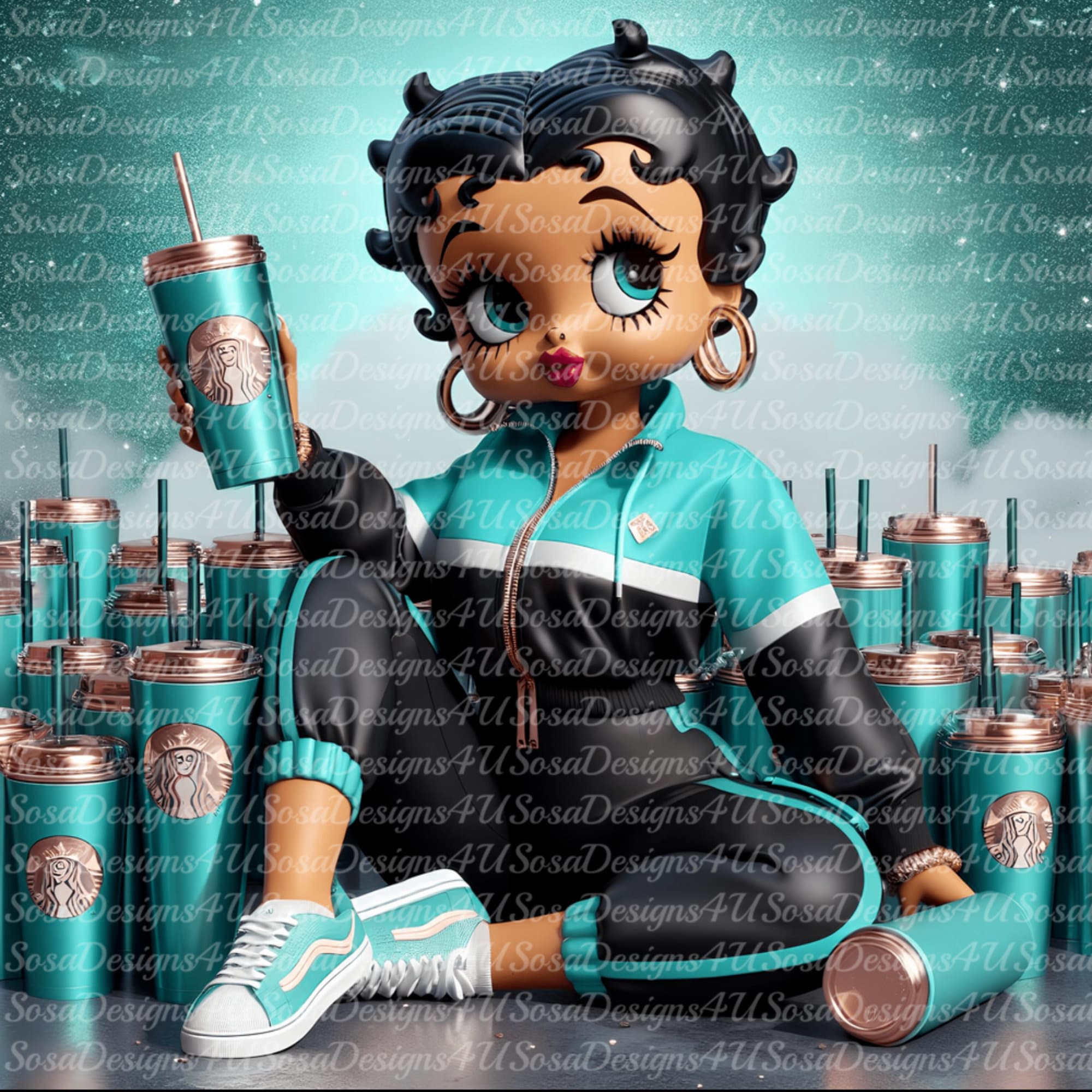 DIGITAL FILE - Bucks Coffee Lover With Betty B - Etsy