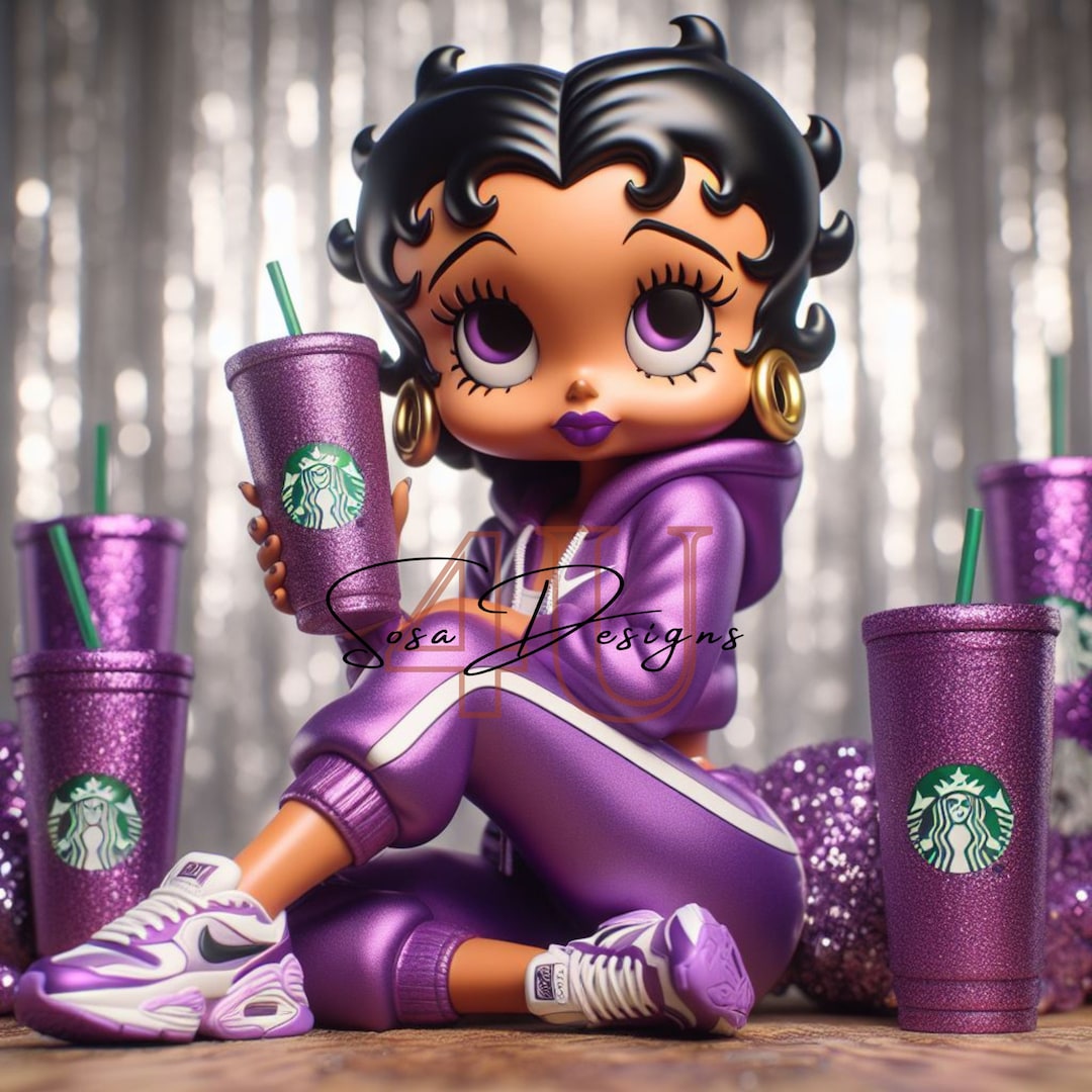 DIGITAL FILE - Purple Betty Coffee Lover - Etsy