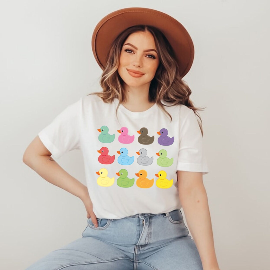 Rubber Duckies Shirt, Cute Shirt, Colorful Ducks Shirt, Rubber Duck ...