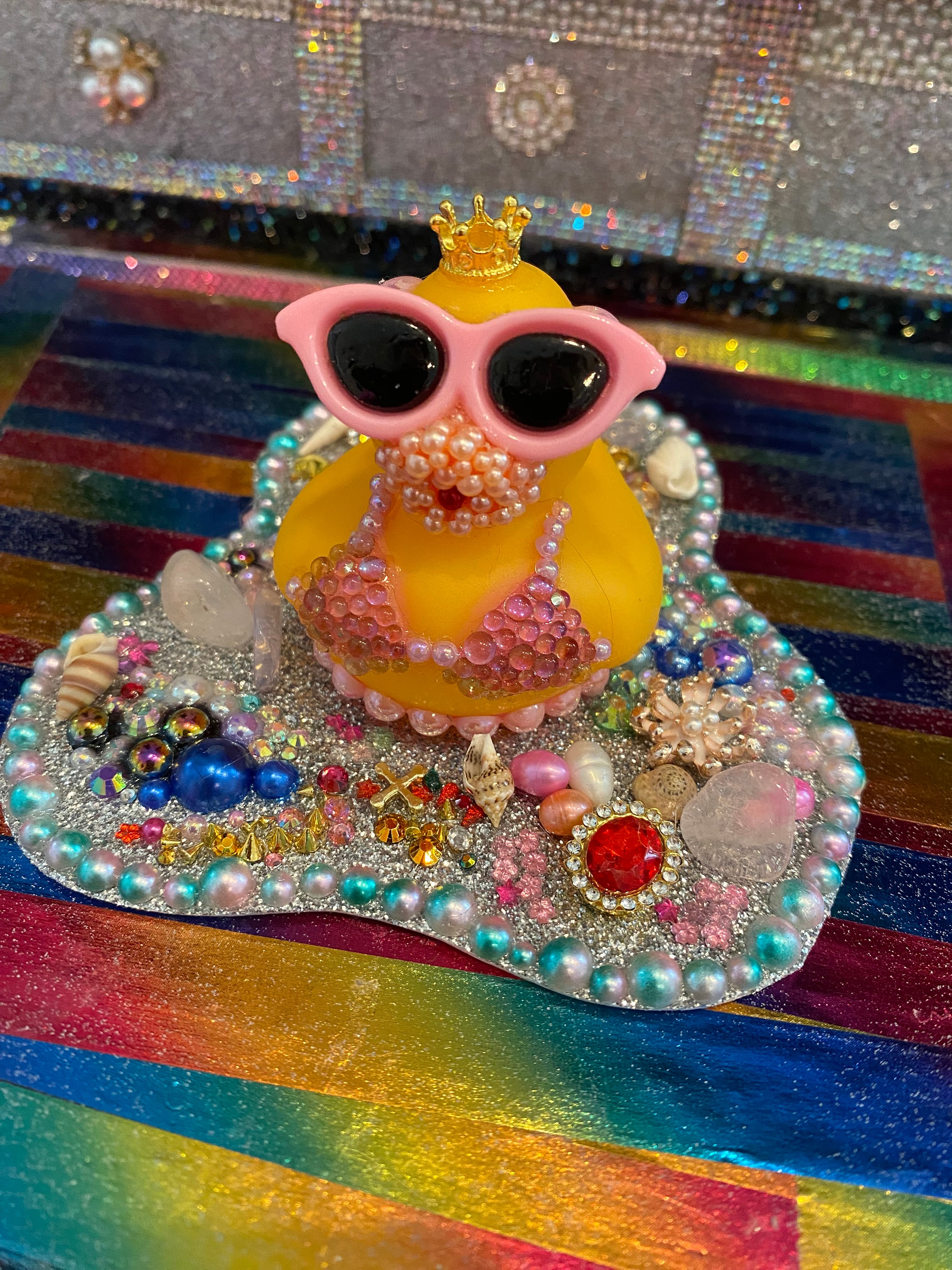 Bedazzled Ducks With Base - Etsy