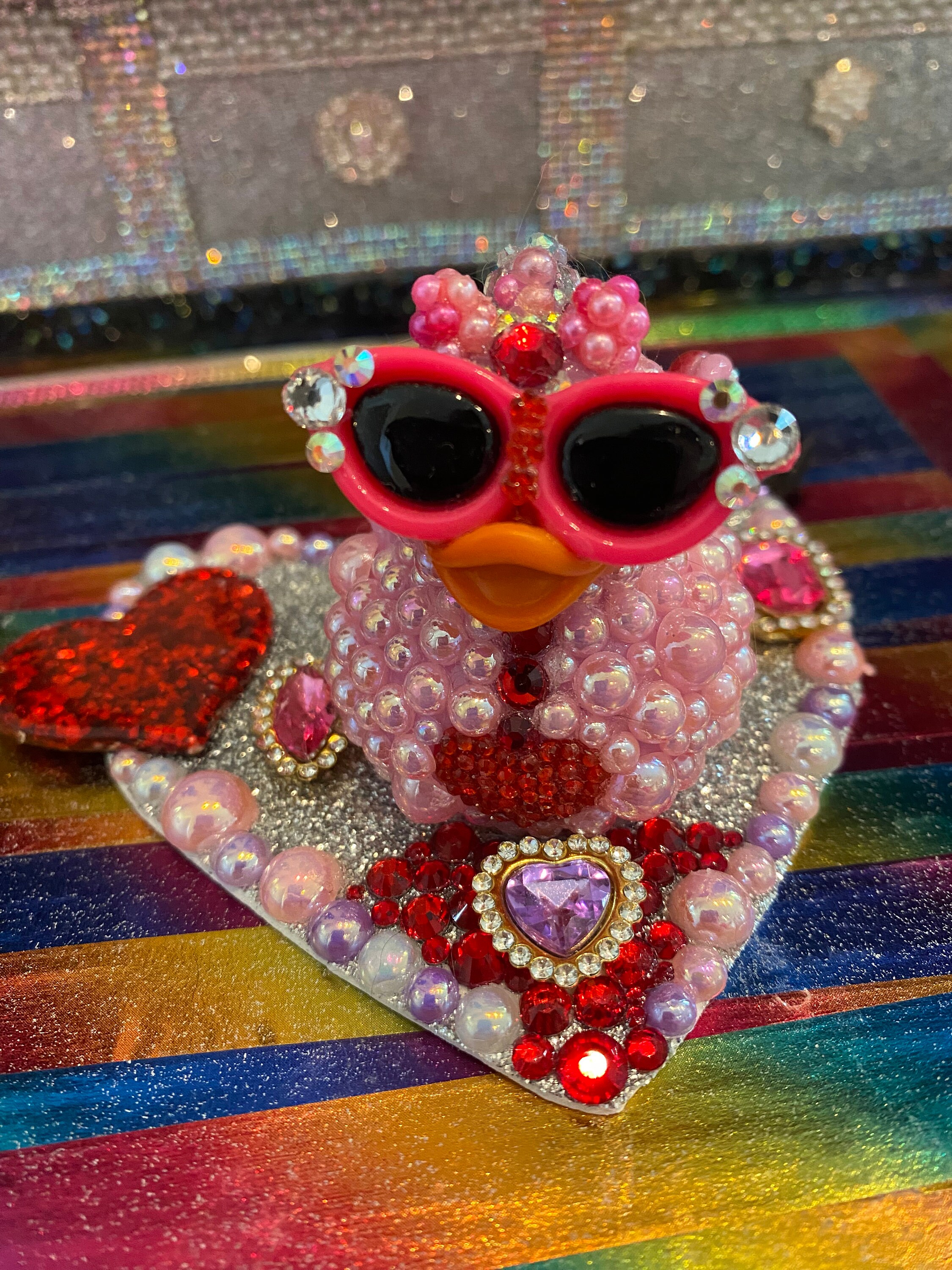 Bedazzled Ducks With Base - Etsy