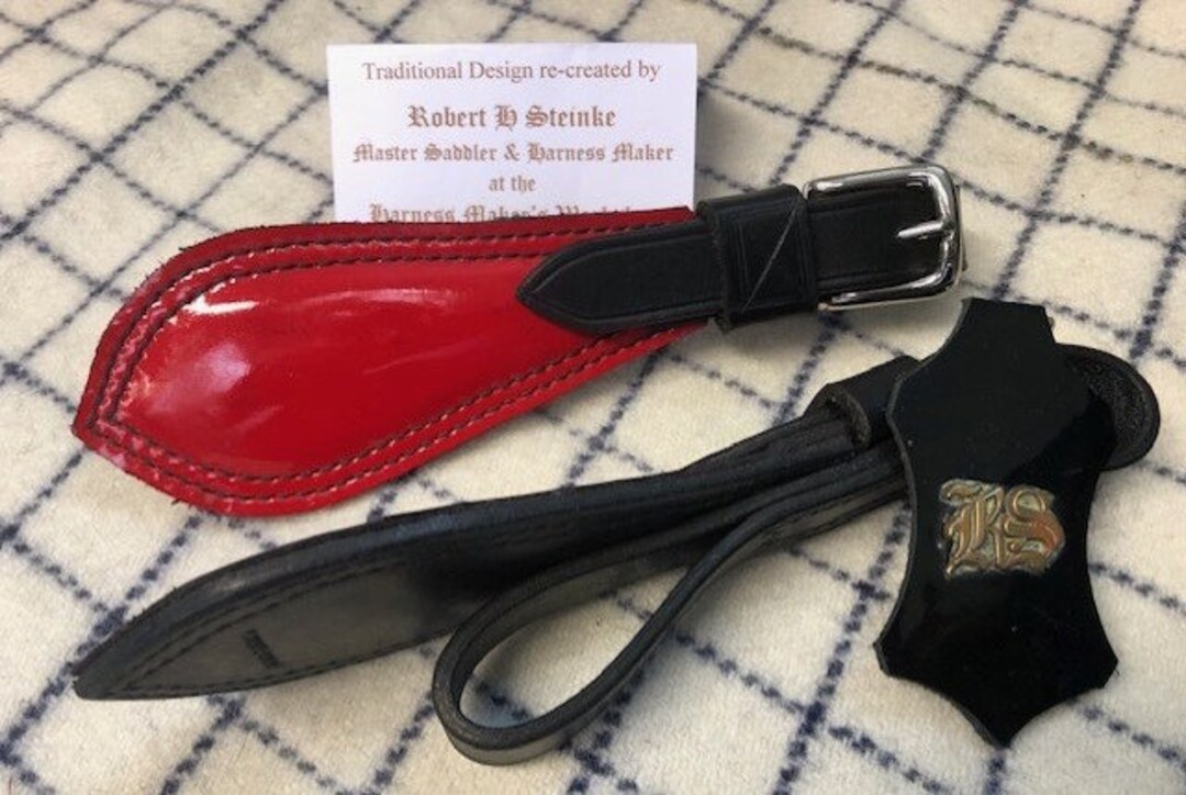 Pair of Patent Leather Trace Carriers for Trade or Farm Harness Direct ...