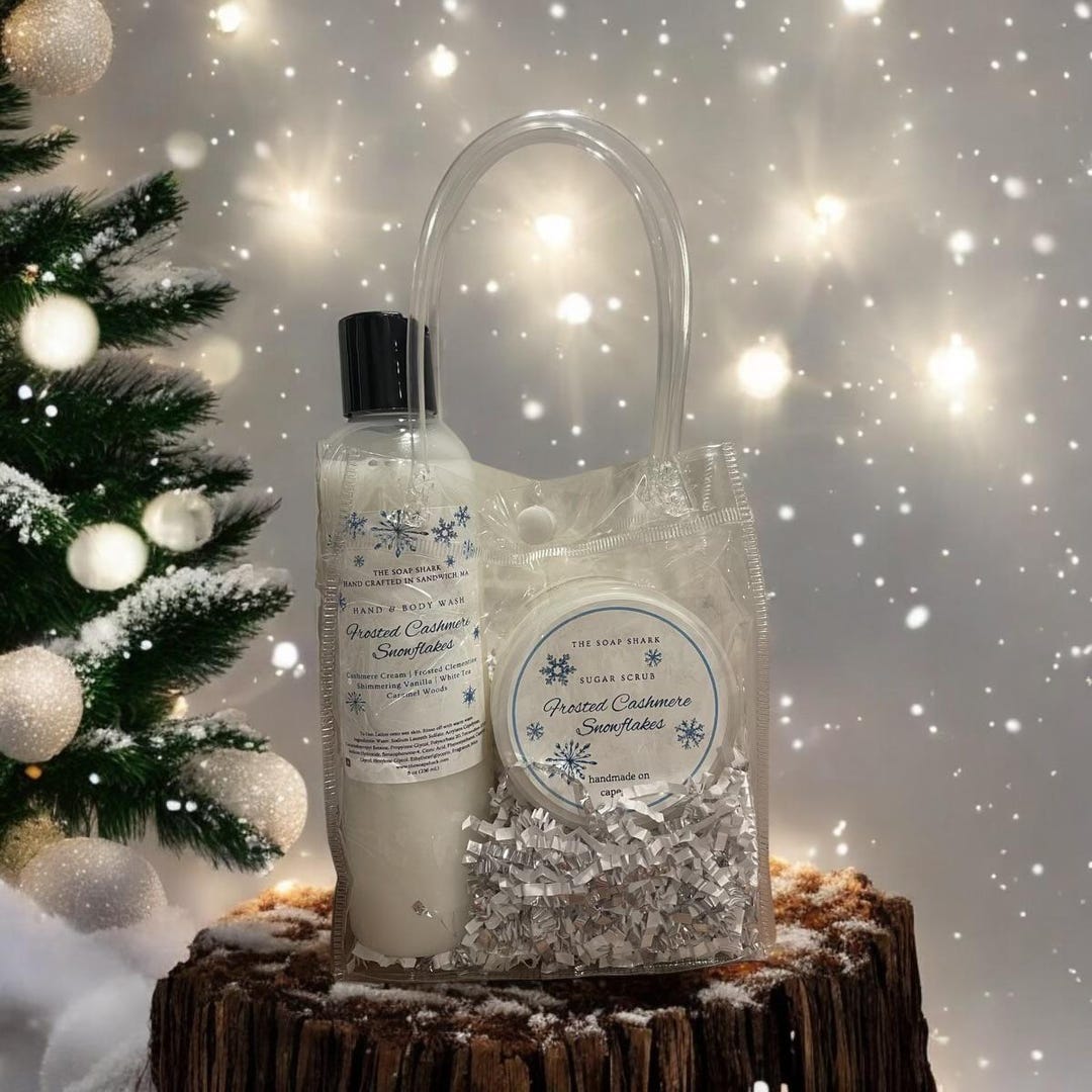Frosted Cashmere Snowflakes Body Wash & Sugar Scrub Gift Set - Etsy