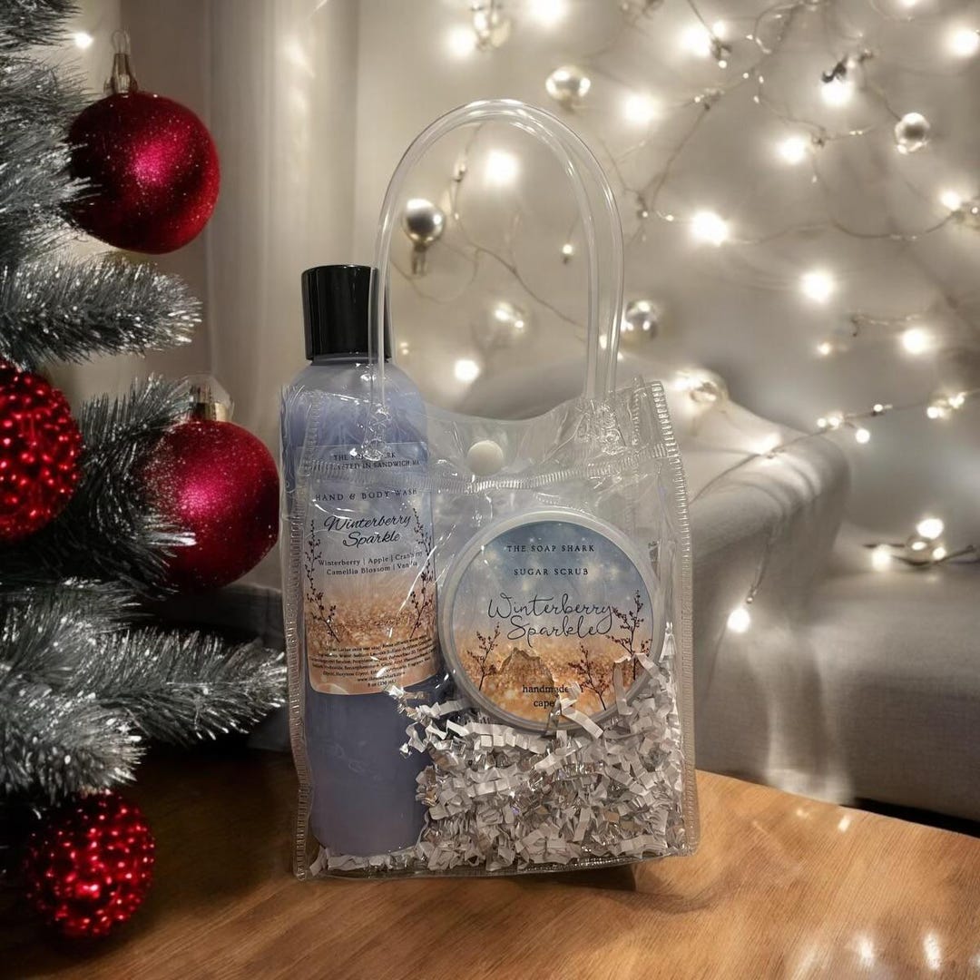 Winterberry Sparkle Body Wash & Sugar Scrub Gift Set - Etsy