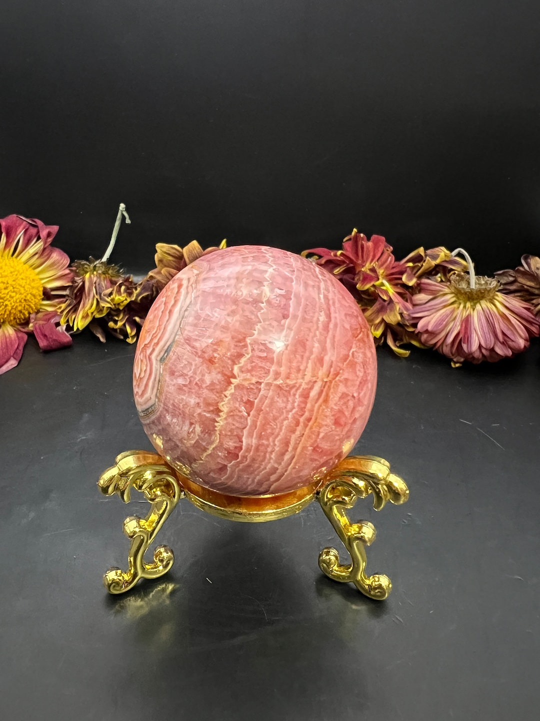 Rhodochrosite Sphere - Etsy