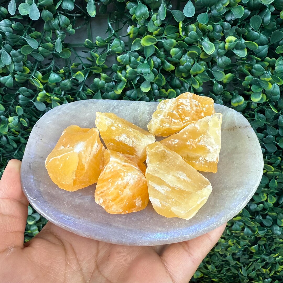 Yellow Calcite Chunk Raw Stone | Confidence & Empowerment | Intuitively ...