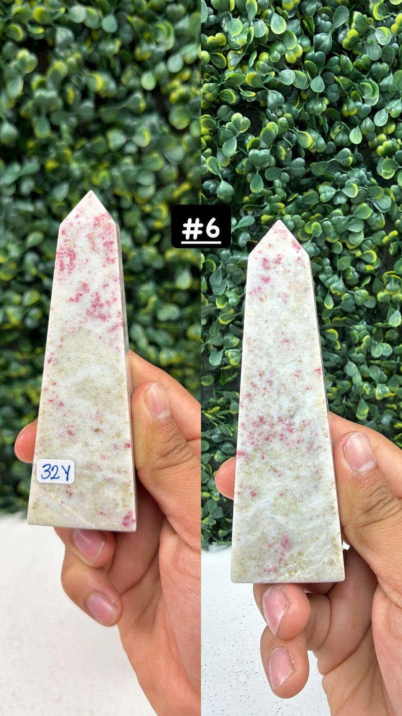 Thulite in Meionite Towers (aka Cinnabrite) | Peruvian Mineral | Love ...