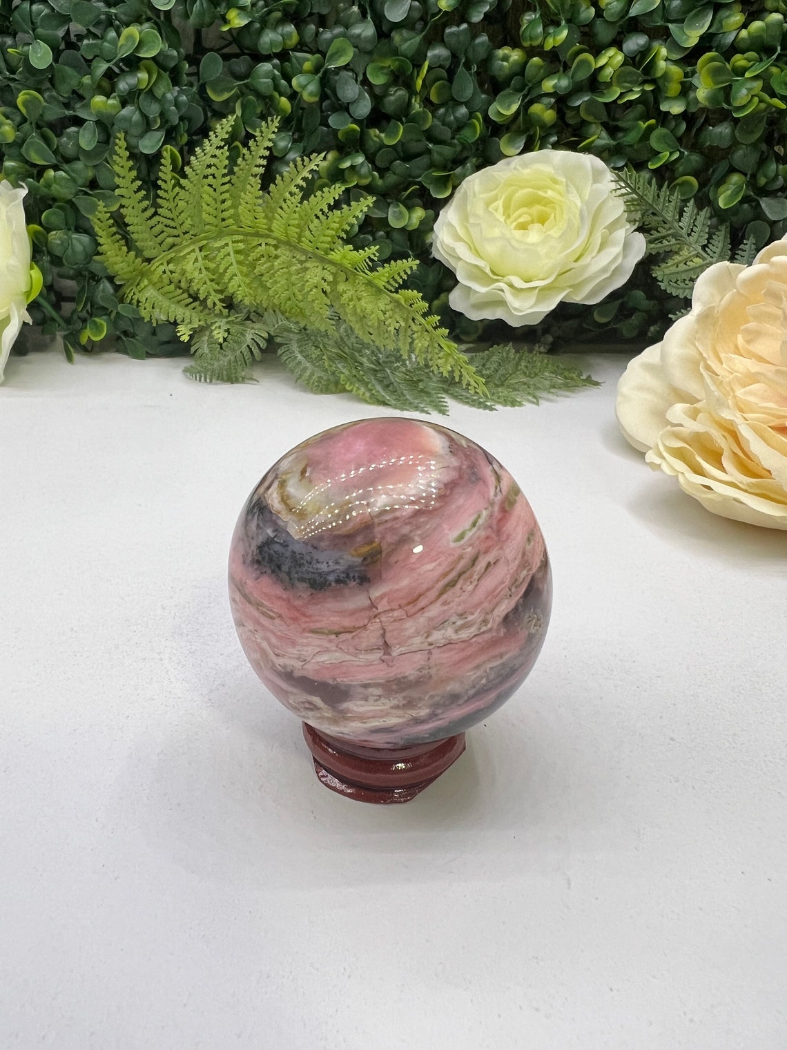 Strawberry Pink Opal Spheres - Etsy