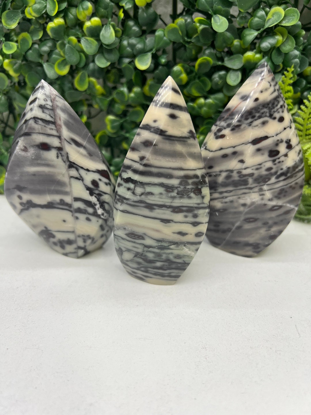 Zebra Stone Quartz Flame - Etsy UK