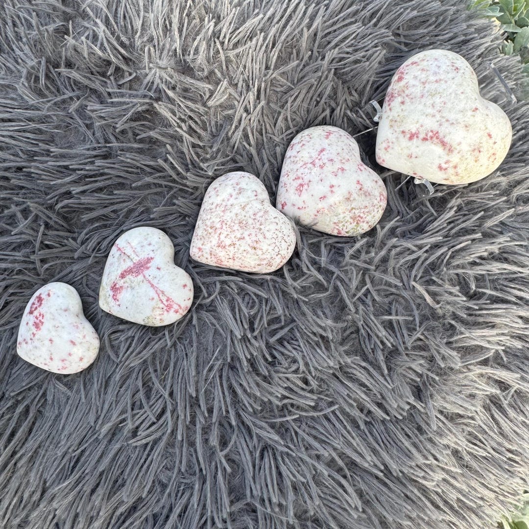 Thulite in Meionite Heart (aka Cinnabrite) | Mineral From Peru | Love ...