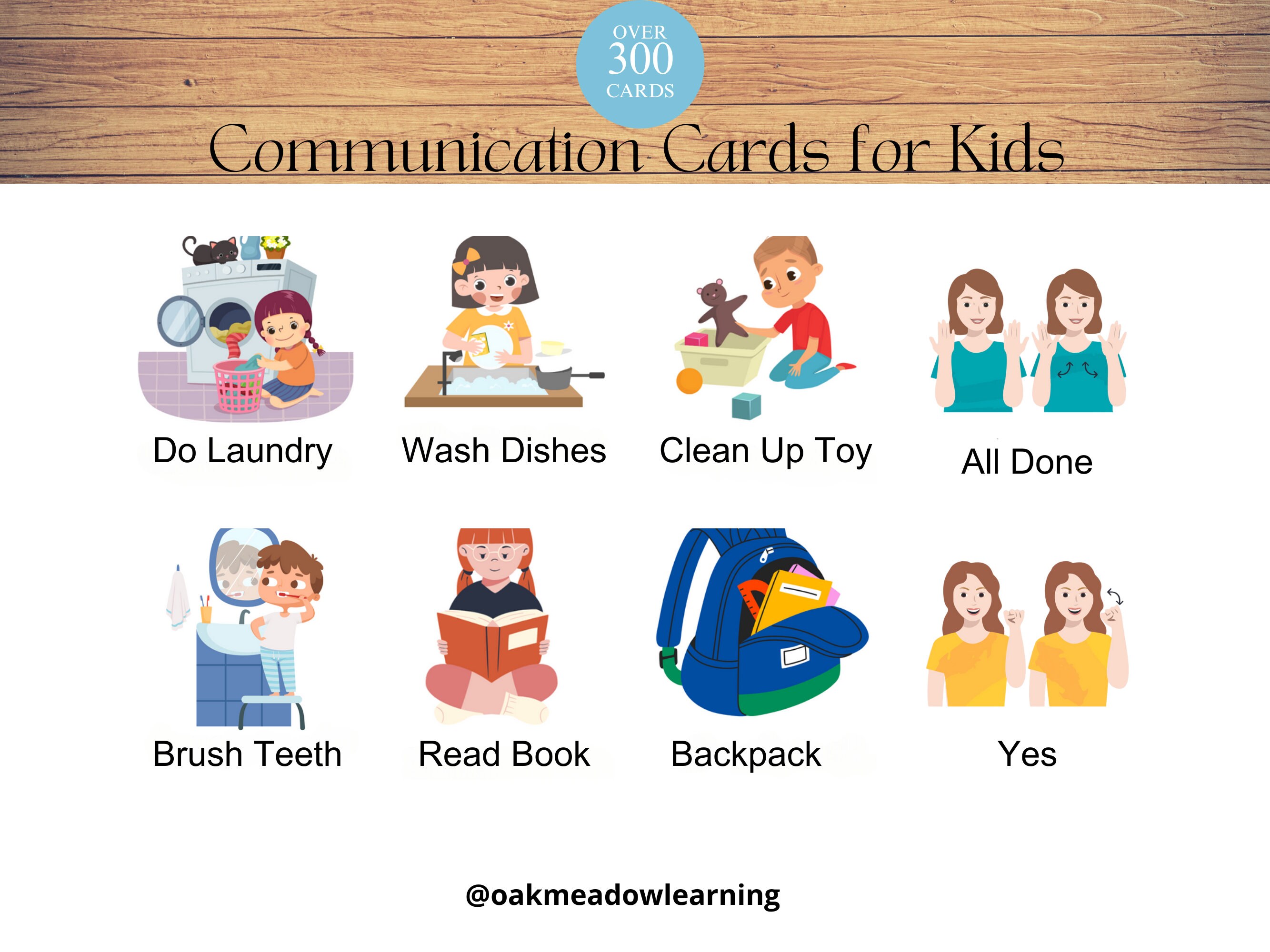 300 Digital Picture Cards for Speech Therapy, Autism Communication ...