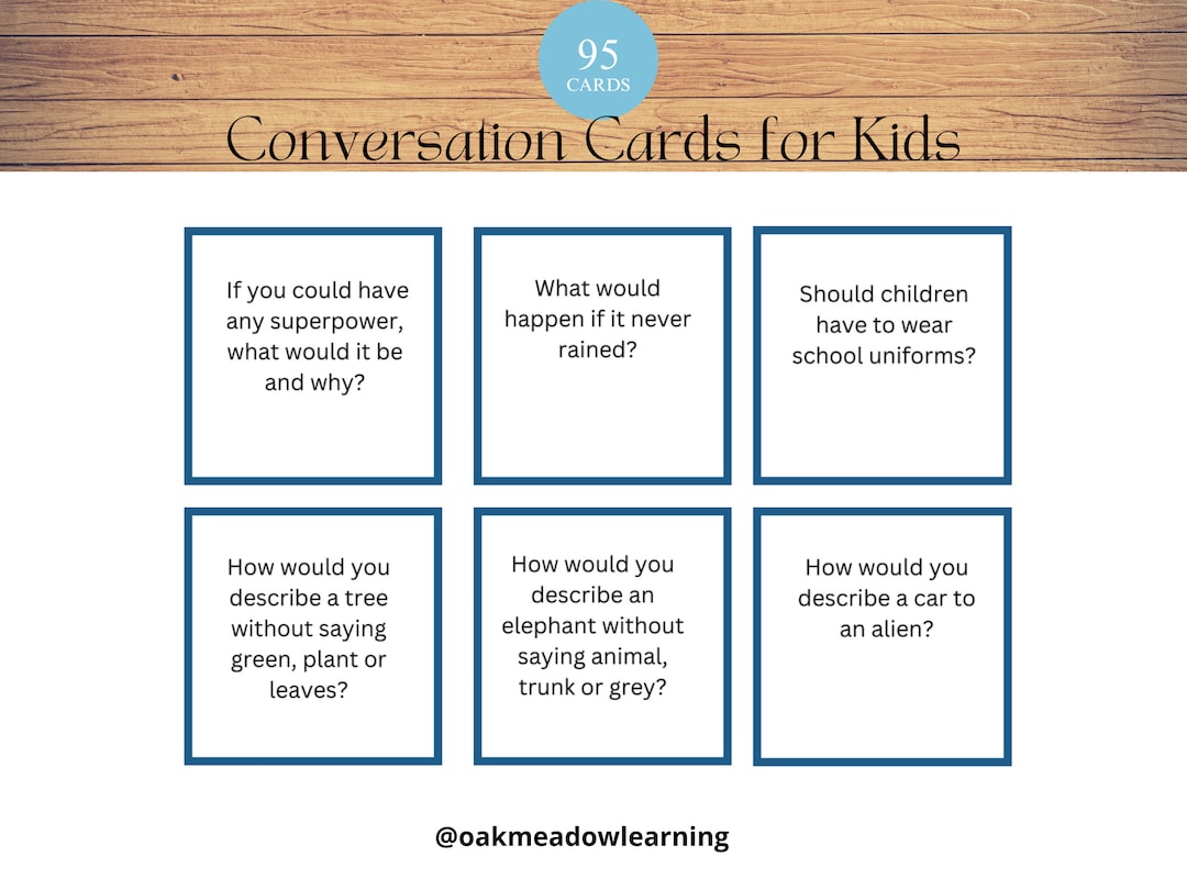 Conversation Cards Conversation Starters Family Games Family ...