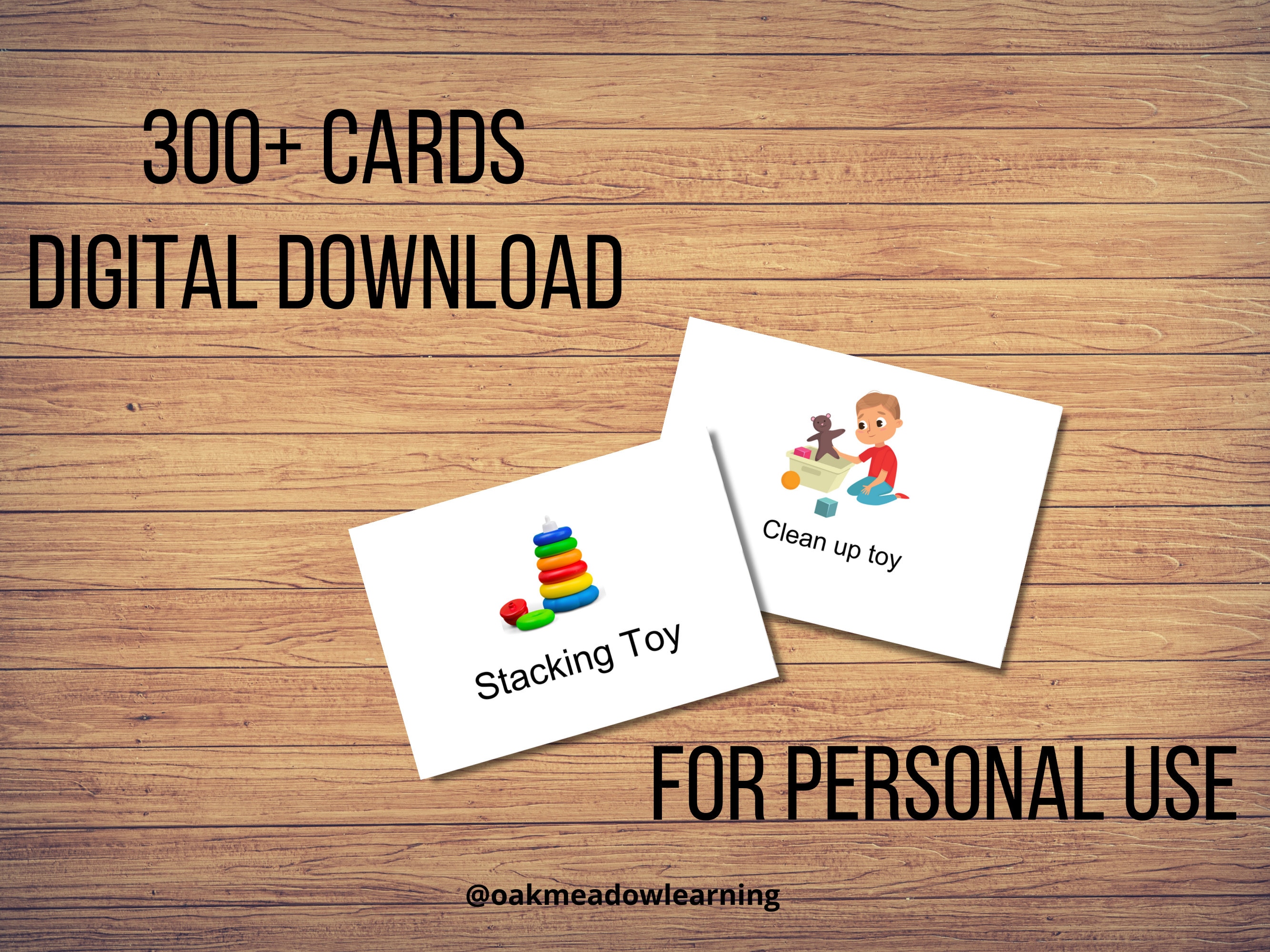 300 Digital Picture Cards for Speech Therapy, Autism Communication ...