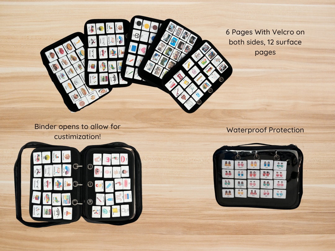 Laminating Visual Communication Photo Binder With 240 Cards, Autism ...