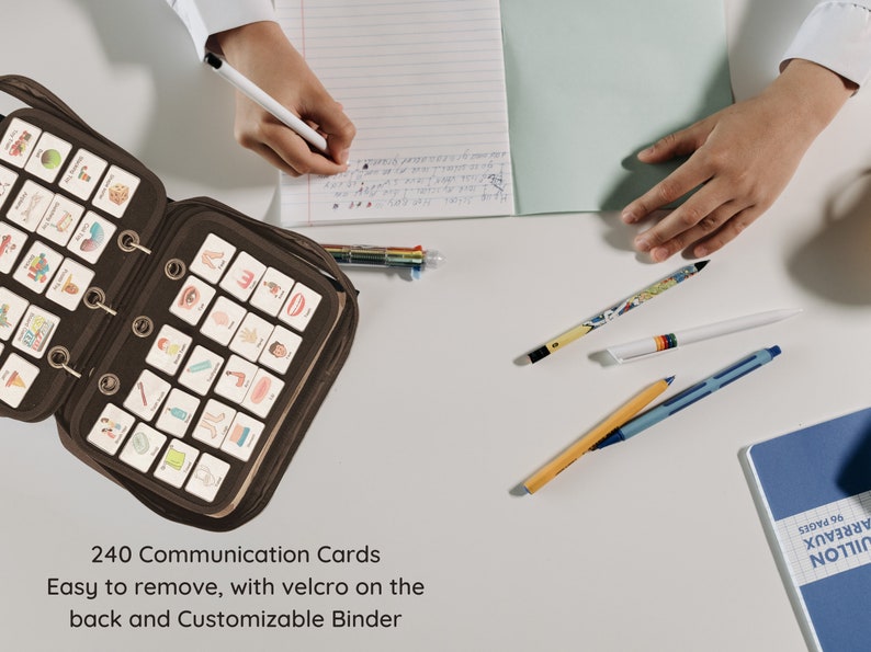 Laminating Visual Communication Photo Binder With 240 Cards, Autism ...
