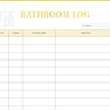 Printable Bathroom Log, Bathroom Tracker for Health Monitoring, Daily ...