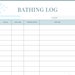 Bathing Log for Caregivers - Etsy