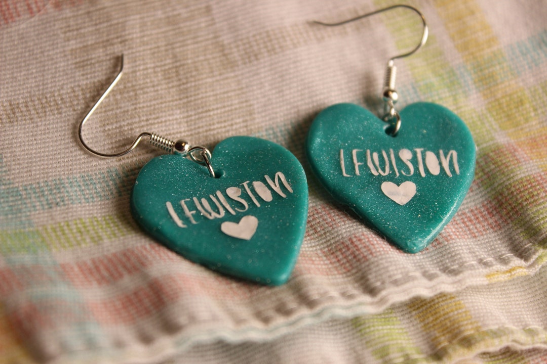 Lewiston Strong Heart Earrings - Etsy