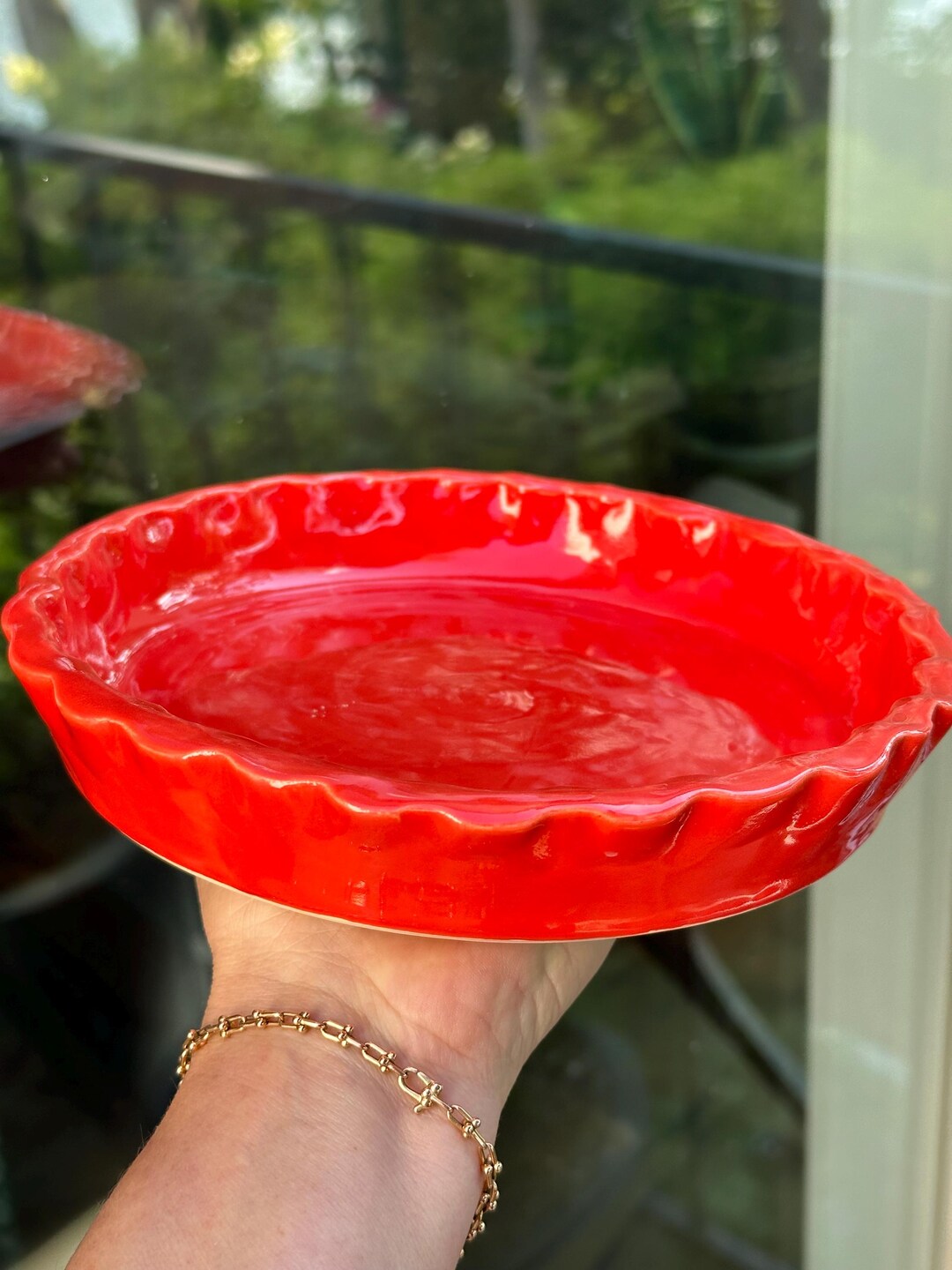 Ceramic Tart Pan | Handmade Red Stoneware Baking Dish | Pottery Pie Pan ...