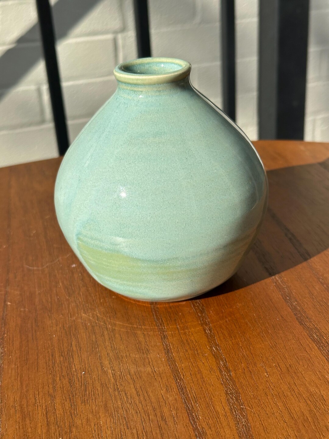 Light Blue Ceramic Vase | Handmade Pottery | Wheel Thrown Stoneware ...