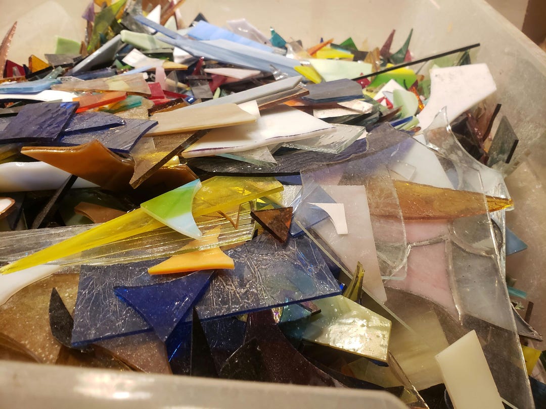 Glass Scraps for Mosaic Art Supplies for Glass on Glass and Garden ...